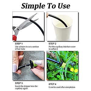 Kalolary 400Pcs Adjustable Irrigation Drippers Parts, 1/4 Inch Automatic Irrigation Anti-Clogging Emitters Micro Ffittings for 4mm/7mm Watering System Drippers Garden Supplies(Green)