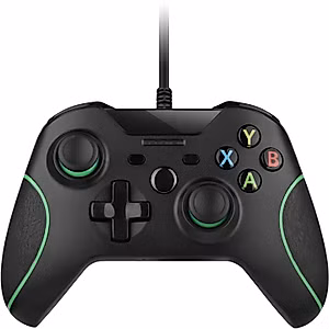 Wired Controller for Xbox One, Upgraded Game Controller Compatible with Xbox One/X/S/and PC(Black 1)