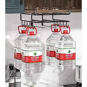 GANKAS Hanging Storage Rack Under The Cabinet Storage Racks Slide-in Rack Organizer Can Hanging Wine Glass, kitchenware, Cutting Board, Pot lid, Kitchen Paper Towels