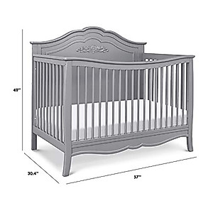 DaVinci Fiona 4-in-1 Convertible Crib in Grey, Greenguard Gold Certified