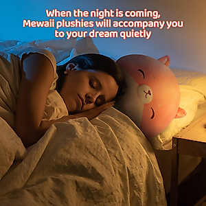 Mewaii 8 Inch Mushroom Plush, Cute Fox Plush Pillow Soft Plushies Squishy Throw Pillow, Kawaii Fox Stuffed Animals Kawaii Plush Toys Decoration Gift for Girls Boys