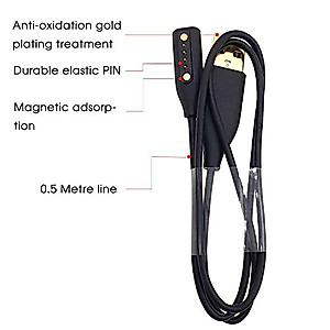 Replacement Charging Cable Flexible USB Cable with Magnetic Charger Connector Compatible with Bose Frames Alto S/M M/L, Rondo, Bose Frames Soprano/Tenor Bluetooth Sunglasses,2 Pcs