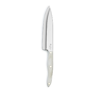 Model 1728 CUTCO White (Pearl) Petite Chef Knife in factory-sealed plastic bag. 7.75” High Carbon Stainless blade and 5.5” handle.