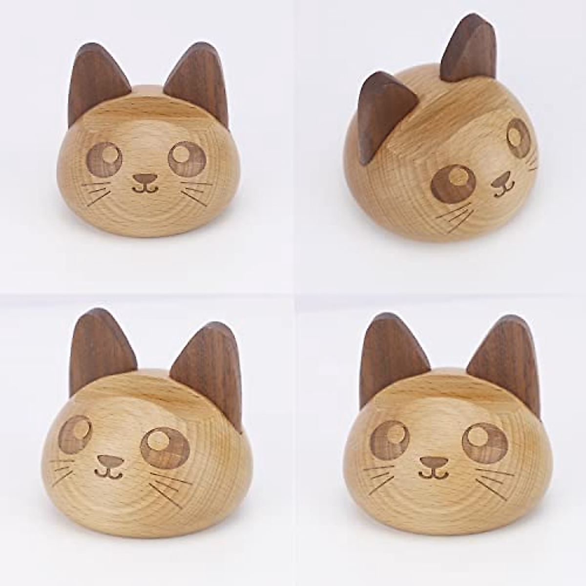 Cute Cell Phone Stand for Desk,Cat Phone Holder Wooden Phone Stand,Compatible with Switch, All Android Smartphone and iPhone,Great Gift for Lover Valentines Gifts