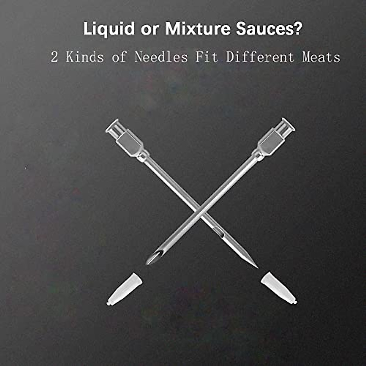 X-WLANG Premium Meat Injector, Marinade Injector Syringe with 2 Meat Needles for BBQ Grill Smoker, Turkey and Cooking 1-oz Capacity, 2 Stainless Needles, 1 Brush, Red