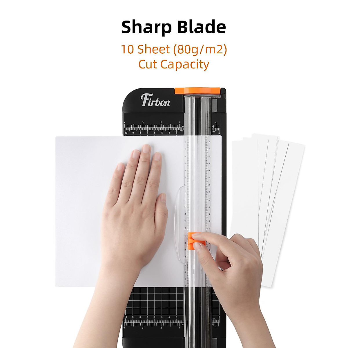 Firbon 2Pcs Refill Blades for A4 A5 Paper Cutter, Spring-Loaded Safeguard Design Replacement Blade for Paper Trimmers