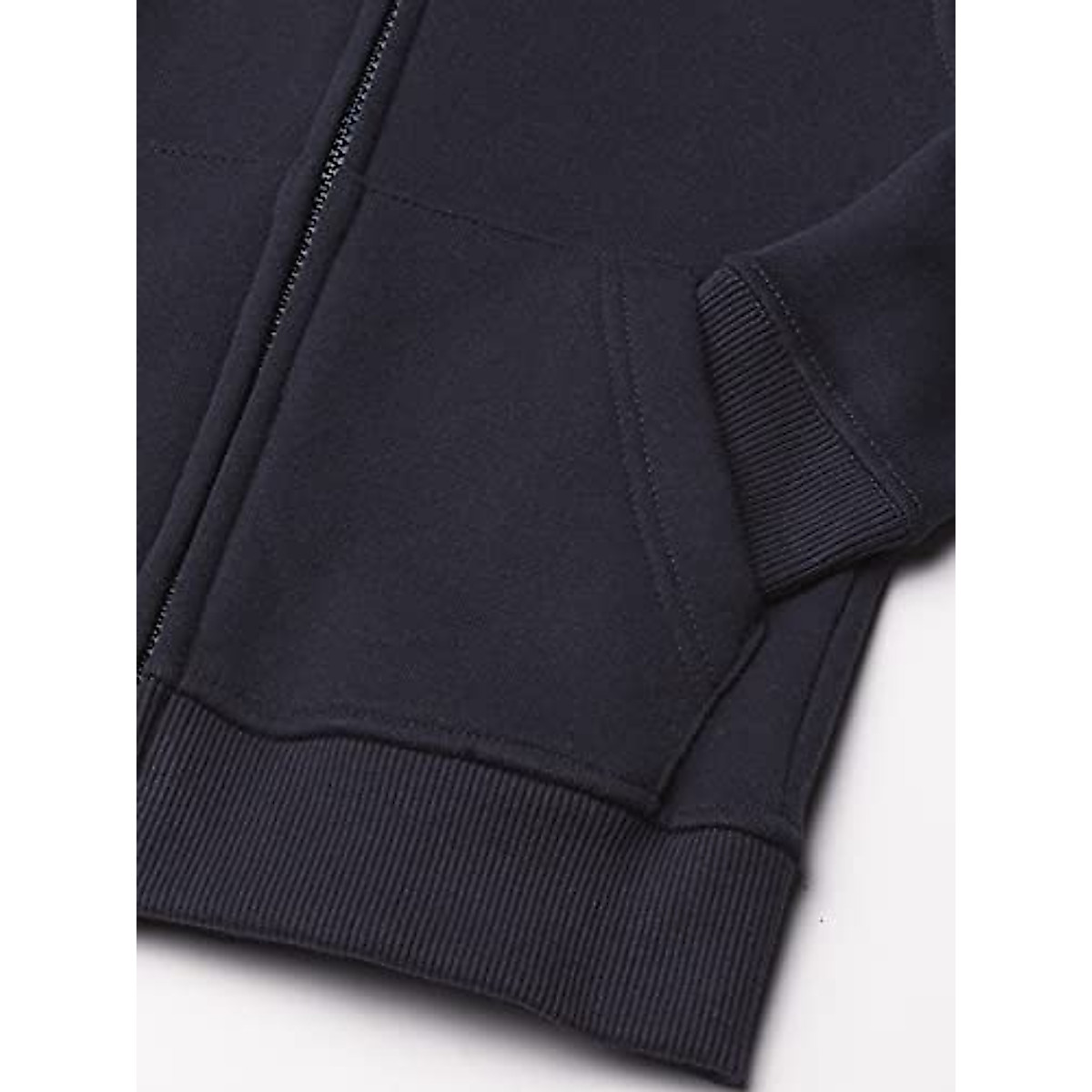 Nautica Boys' Long Sleeve Sensory-Friendly Fleece Full Zip Hoodie, Navy, 4