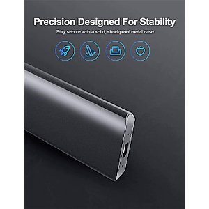 Netac External SSD Drive, SATA SSD Portable SSD 1TB for Type-C, Up to 500MB/s, USB 3.2 Gen2 10Gbps External Solid Hard Drive