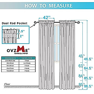 OVZME Bedroom Curtains 2 Panel Sets 84" Inch Length - Transparent Light Weight Soft Window Treatment Panels for Study Room/Living Room/Guest Room, Sage Green, Per Panel W42 X L84 inches