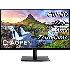 acer AOPEN CH2-24" Monitor Full HD 1920x1080 75Hz IPS 4ms 250Nit HDMI (Renewed)