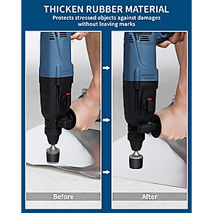 Radiator Vibrator Tool, Firecore Power Vibrating Rubber Hammer for SDS Plus Rotary Hammer Drill, Sewage Discharging Flushing, Vibrating Sludge Magnetite Accumulation Deposit for Radiator Pipe Cleaning