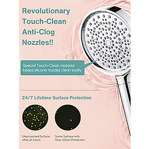 Cobbe Filtered Shower Head with Handheld, High Pressure 6 Spray Mode Showerhead with Filters, Water Softener Filters Beads for Hard Water - Remove Chlorine - Reduces Dry Itchy Skin, Chrome