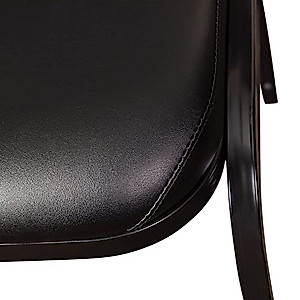 Flash Furniture HERCULES Commercial Grade 500 LB. Capacity Dome Back Stack Chair - Black Vinyl Upholstery - Black Metal Frame - Built-In Handle