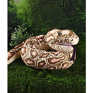 Giant Python Plush Stuffed Snake - 66.92Inch Snake Plush Toy Hand Puppet, Python Pillow Cushion Gifts for Birthday djungelskog Party Prank Props