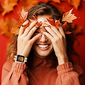 OANGOHW Fall Autumn Thanksgiving Watch Bands Compatible with Watch Band 38mm 40mm 41mm for Women Men