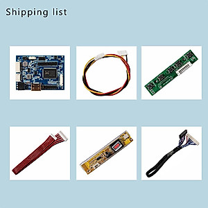 VSDISPLAY HD-MI Audio LCD Controller Board Work for 14.1 15.4 Inch 1280x800 B154EW01 B154EW02 LP154W01 LTN154AT07 LTN154X3-L01 LP154WX4 LTN140W2-L01 LVDS 30 Pin Interface 1CCFL Backlight LCD Screen