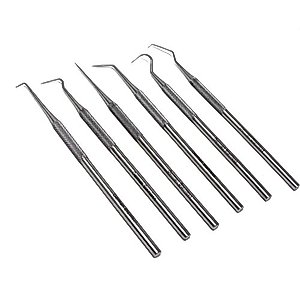 Set of 6 Stainless Steel Precision Micro Probe Set Combo, 5.5 inch Overall Length