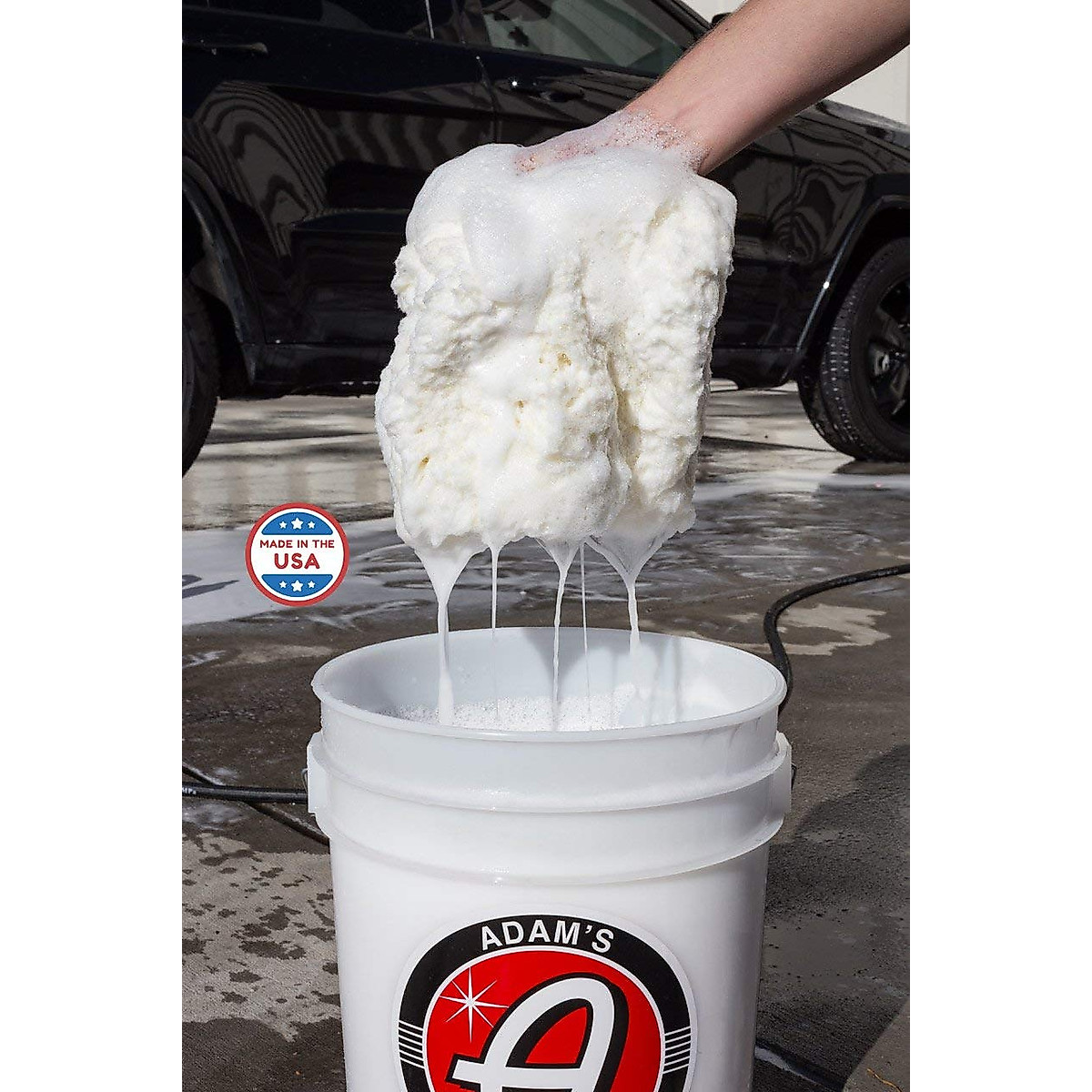 Adam's Professional 10" Car Wash Pad - Made of Professional Grade Plush Synthetic Wool - Safely Wash Your Vehicle Without Introducing New Scratches or Swirls - Swirl Free Washing Guaranteed (3 Pack)