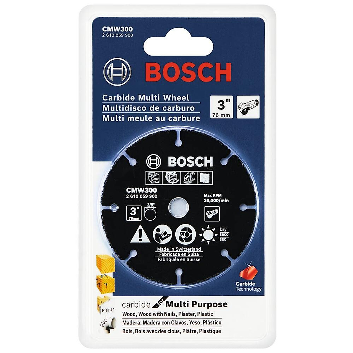 Bosch CMW300 3" Carbide Multi-Wheel,Black