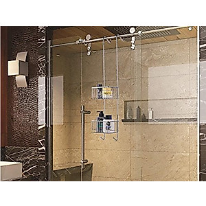 Magionline Shower Caddy Hang Over The Shower door |shampoo holder for shower
