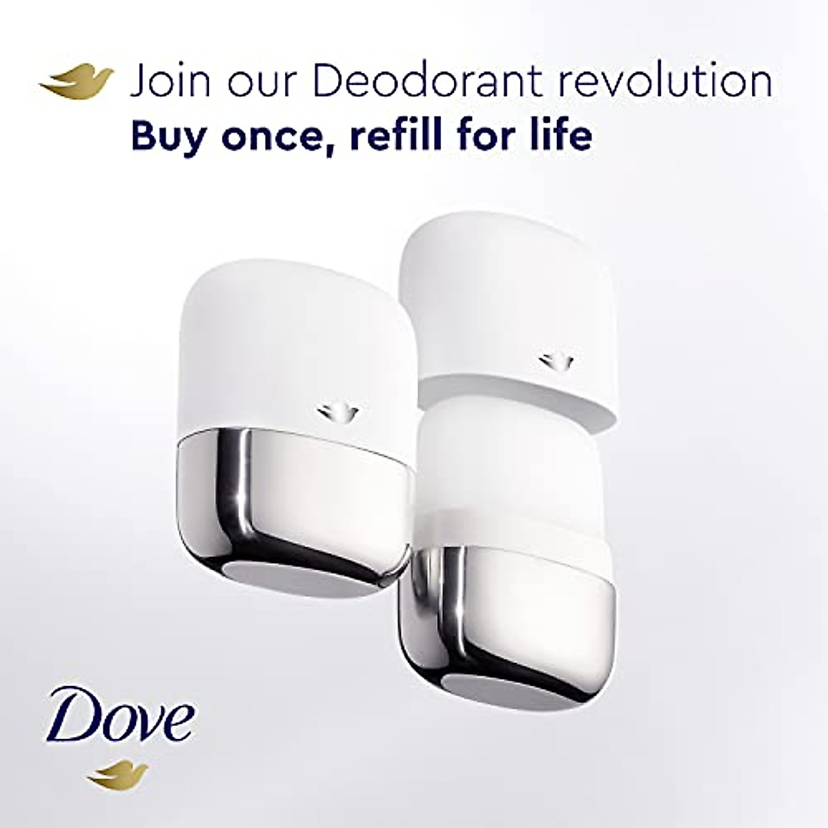 Dove Deodorant Refills Refill Kit 0% Aluminum Cucumber & Green Tea Aluminum Free Deodorant 1.13 oz
