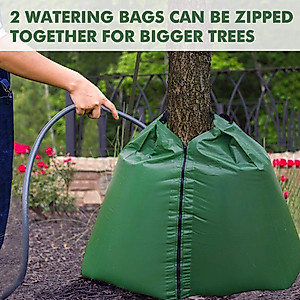 REMIAWY Tree Watering Bag, 20 Gallon Slow Release Watering Bag for Trees, Tree Irrigation Bag Made of Durable PVC Material with Zipper (4 Pack 5-8 Hours Releasing Time)