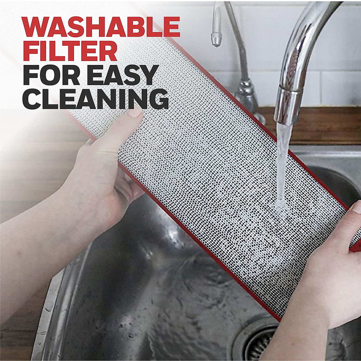 Honeywell HFD320 Air Genius 5 Air Purifier with Permanent Washable Filter Large Rooms (250 sq. ft.) Black