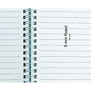 Spiral Notebook, 6 Pcs A5 Thick Plastic Hardcover 8mm Ruled 6 Color 80 Sheets -160 Pages Journals for Study and Notes (6 colors, A5 5.7" x 8.3"-Ruled)