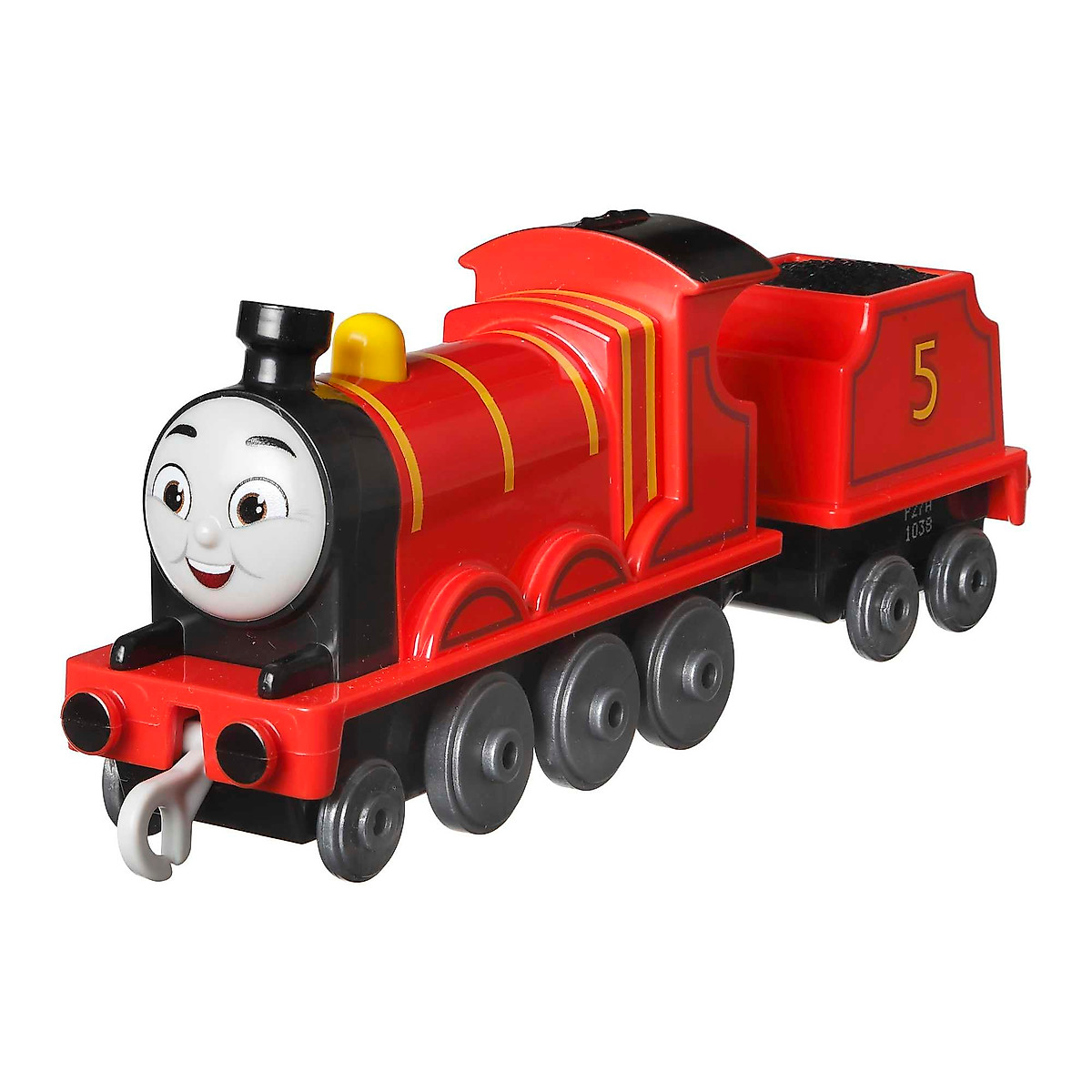 Thomas & Friends Fisher-Price die-cast Push-Along James Toy Train Engine for Preschool Kids Ages 3+