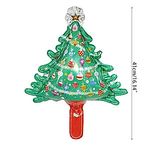 10 Piece Mini Foil Balloon Pack Christmas Balloons Great For NewYear Holiday Parties And Decor Christmas Decorations Foil Balloons Festive Party Mini Christmas Tree Hanging Ornament