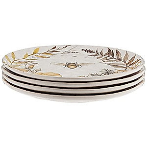 Certified International Bee Sweet 10.75" Dinner Plates, Set of 4, Multi Colored