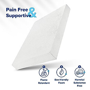 Olee Sleep 9 Inch I-Gel Multi Layered Memory Foam Mattress, Twin, White