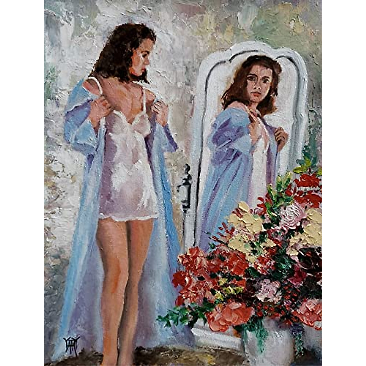 Reflected Feelings, Figure by Internationally Renowned Painter Yary Dluhos