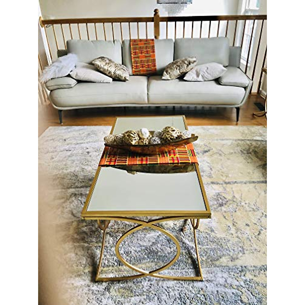 African Kente Print Fabric (6 Yards) Kente African Print Ankara Fabric for Head Wraps, Choir Stoles, African Dance Uniforms for Men Women Kids, Home Decor, Craft Project, Clothes, Kente mask face cover