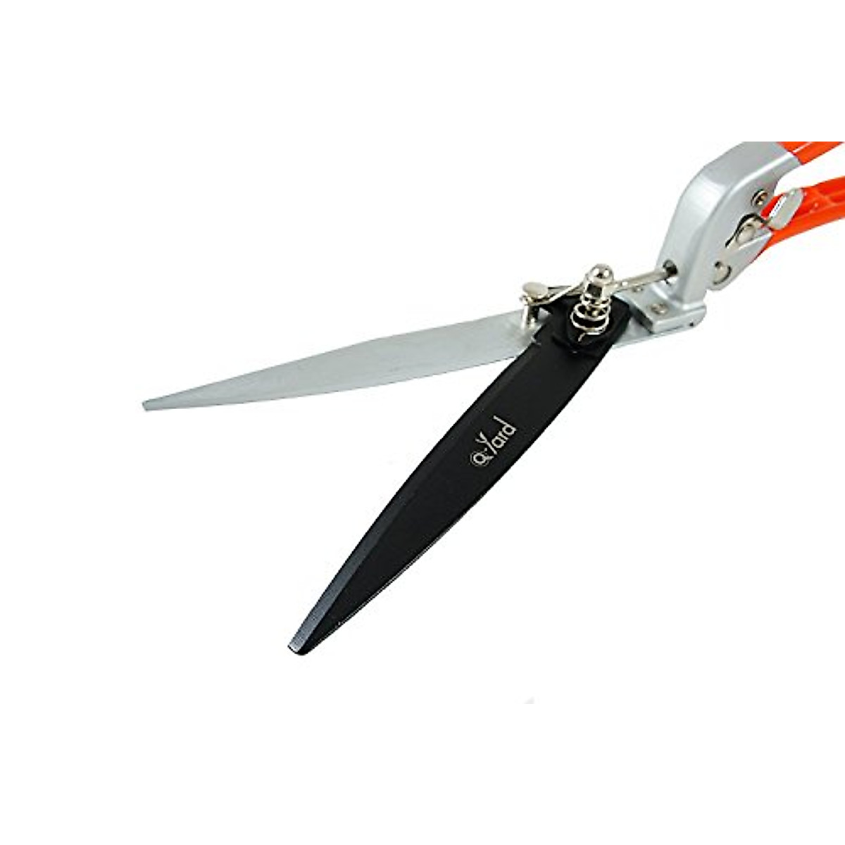 Q-yard QY-741F Flower Bed and Grass Shear - Extra Sharp Garden Hand Pruners, Easier Cutting, Comfortable Ergonomic, Less Effort - Gardening Scissors for Men & Women , Orange