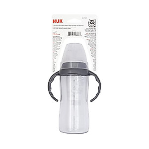 NUK Learner Cup, 10 Ounce, Tritan Gray Star – BPA Free, Spill Proof Sippy Cup
