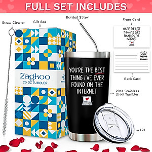 ZAGKOO Anniversary For Him, Her Gifts - Gifts For Boyfriend, Girlfriend, Husband, Wife, Friends - Romantic I Love You Couple Gifts For Him, Her - Birthday Gifts For Him, Her, Men, Women - Tumbler 20oz