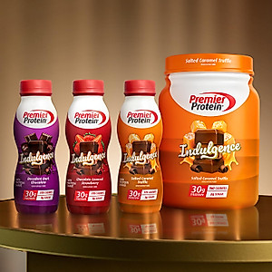 Premier Protein Indulgence Protein Shake, 30g Protein, 3g Sugar, Chocolate Covered Strawberry, 11.5 fl oz, Pack of 12
