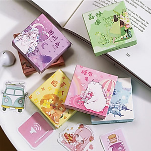 GOMTYEA Cute Stickers Set (6 Set, 300 Pieces) for Journaling, Scrapbooking Diary Planner Album Diary, Notebook, Card Making Laptop Journaling DIY Arts and Crafts