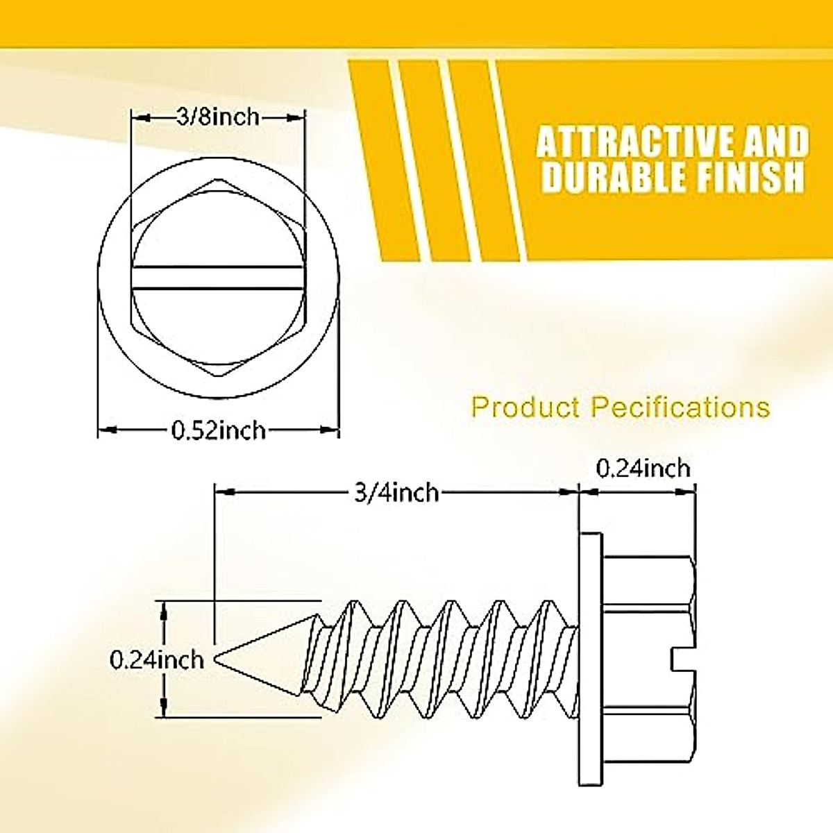 GKmow 8 PCS US Standard License Plate Frame Accessories Screw, 304 Stainless Steel Screw Buckle Matching, Suitable for Most Cars, Trucks, SUVs, Vans, RVs and Motorcycles (Black)