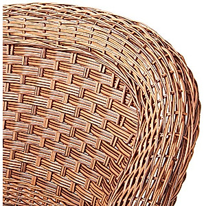 Jeco Set of 2 Wicker Rocker Chairs, Honey