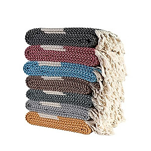 Aegean Concept Blanket, Vintage Boho Rustic 100% Cotton Super Soft 88"x90" (225 cm x 230 cm) Queen Size, Adult Turkish Muslin Light Bedcover Bedspread Queen Blankets, (Turquoise)