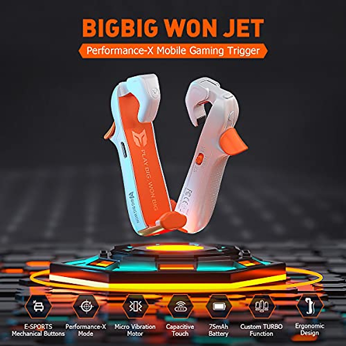 BIGBIG WON Phone Cooler, Mobile Gaming Trigger, Mobile Gaming Fan Mobile Triggers for iPhone and Android Phones | Phone Cooling Fan (Wired) - 1 Piece | PUGB Phone Trigger - 1 Piece