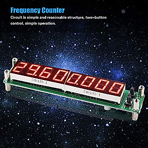 PLJ-8LED-H RF Frequency Counter Cymometer Tester Module 0.1~1000MHz (Backlit Font red)