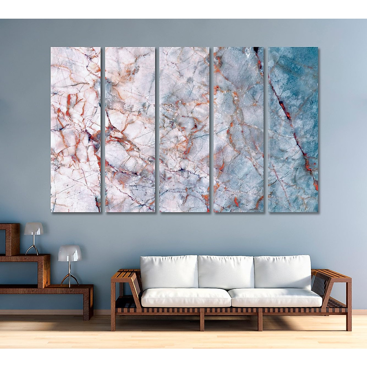 Abstract Natural Stone Pattern Canvas Print 1 Panel / 36x24 inches