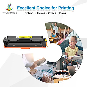 TRUE IMAGE Compatible Toner Cartridge Replacement for HP 414A W2020A 414X HP Color Pro MFP M479fdw M479fdn M454dw M454dn M454 M479 Printer Toner (Black Cyan Yellow Magenta,4-Pack)