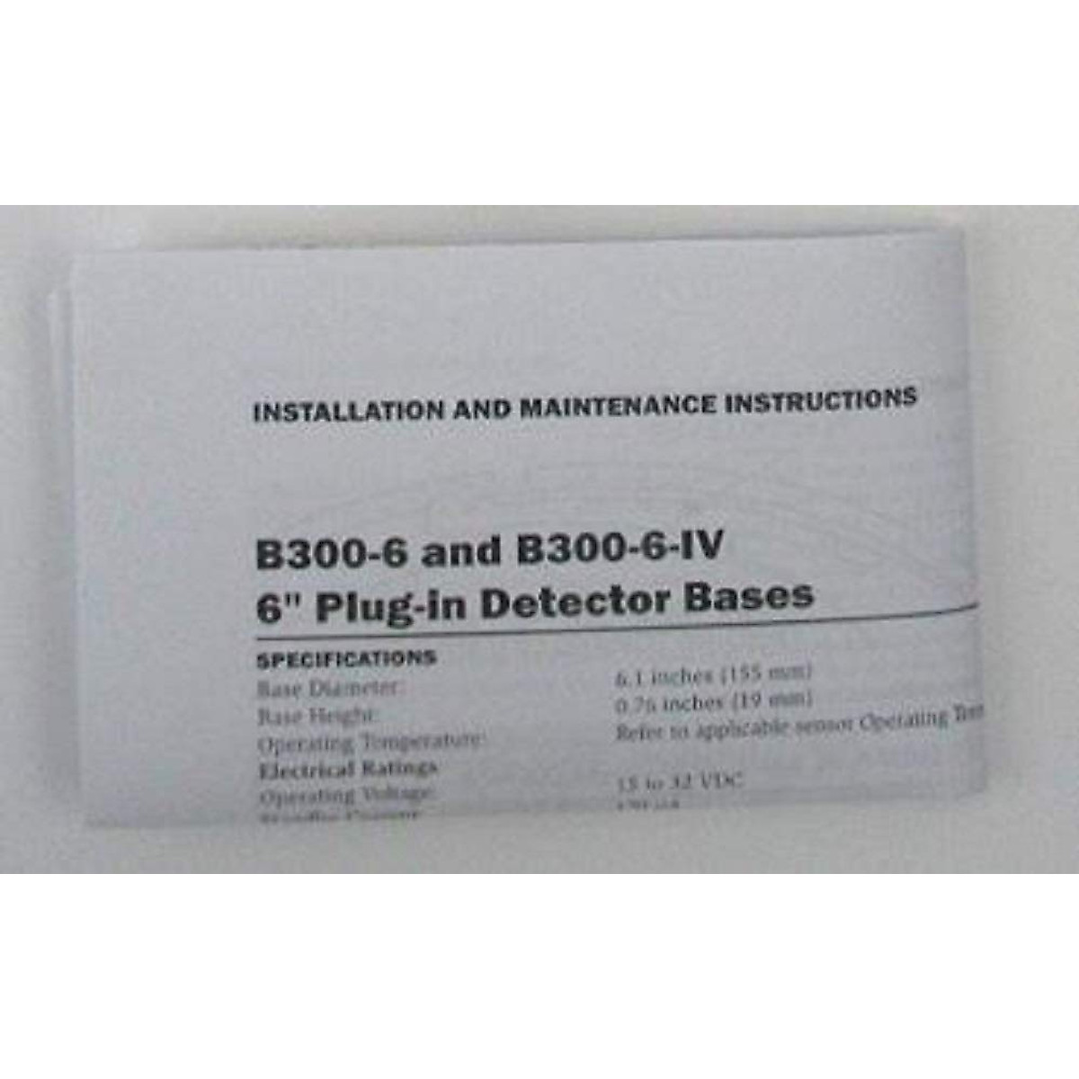 Notifier B300-6-IV - 6" Base Low-Profile Standard Flanged - Ivory