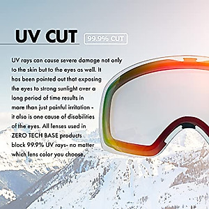 ZERO TECH BASE Replacement Lens compatible with Oakley Snow Goggles Interchangeable Lens Clear lenses FALL LINE L Clear