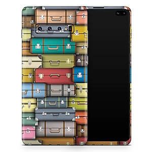 DesignSkinz Multicolored Traveling Suitcases Protective Vinyl Decal Wrap Skin Cover Compatible with The Samsung Galaxy S20 (Screen Trim & Back Glass Skin)