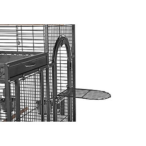 Prevue Pet Products BPV3159 Double Roof Bird Cage with Playtop, 36-1/2 by 27-1/4-Inch, Black